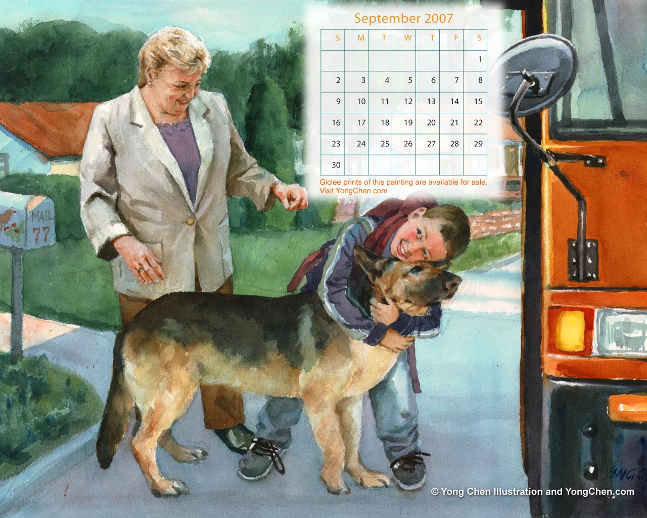 watercolor paintings desktop wallpapers from YongChen.com